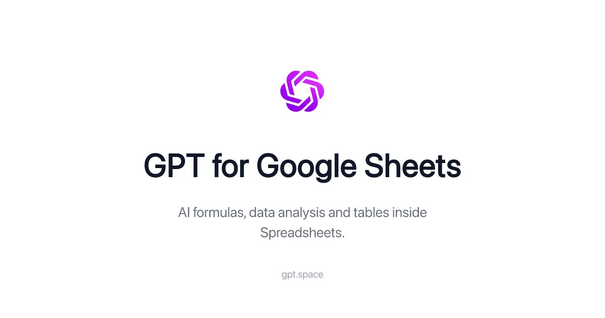 GPT Functions for Google Sheets | GPT Workspace